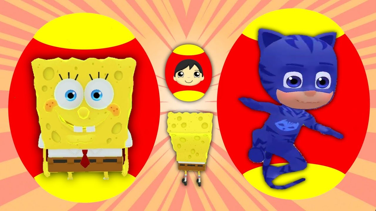 SPONGEBOB SQUAREPANTS VS PJ Masks Catboy | Tag with Ryan Spongebob ...