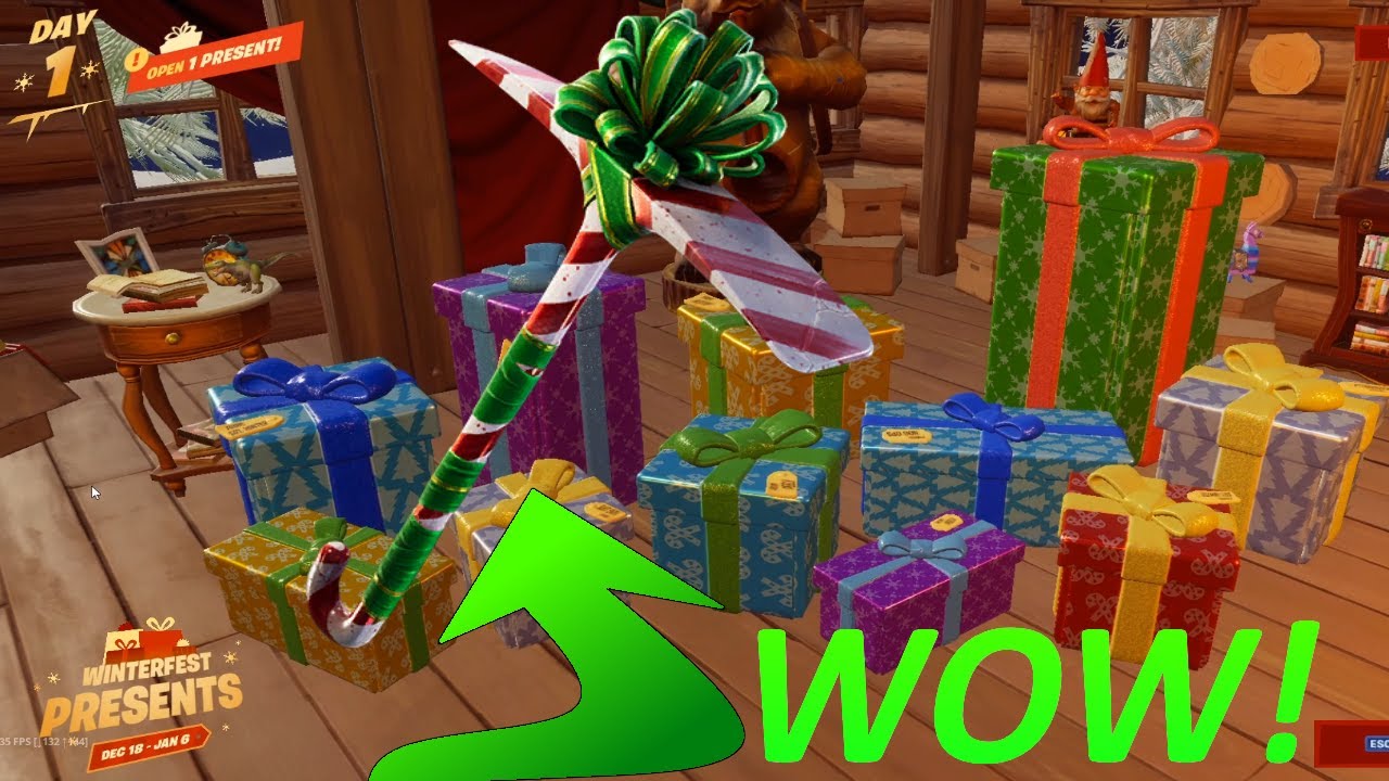 *NEW* Open this present, if you want this Pickaxe 🔥 Fortnite Winterfest ...
