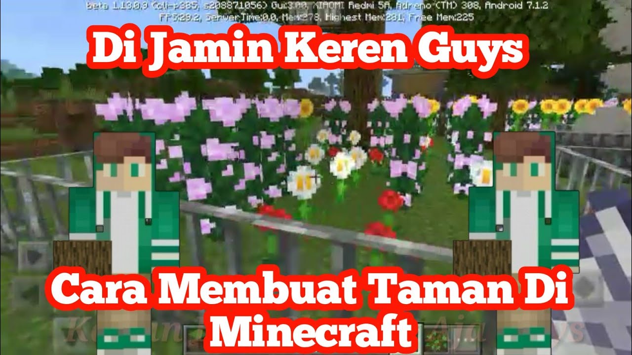 Cara Membuat Taman Di Minecraft - YouTube