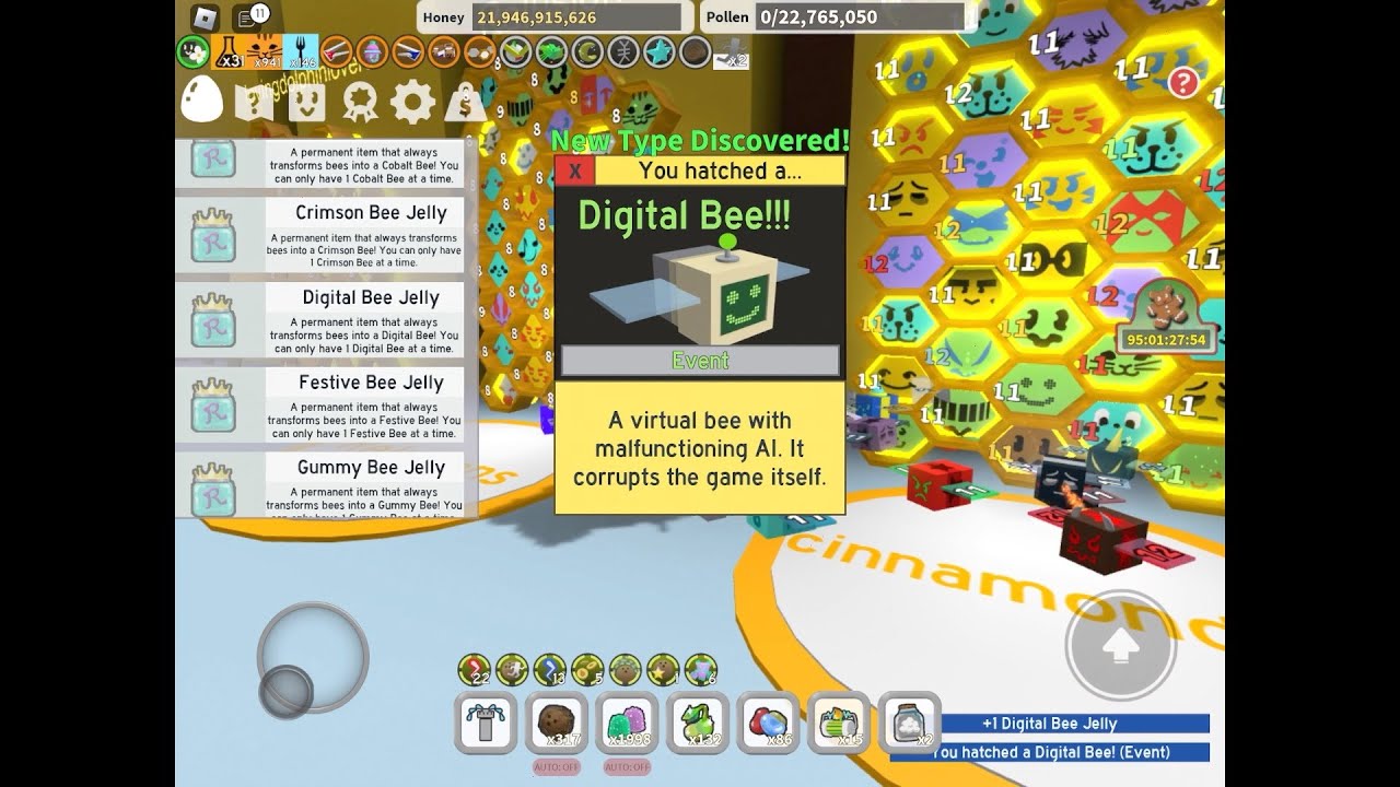 I got the Digital Bee as my Beesmas Present! Bee Swarm Simulator - YouTube