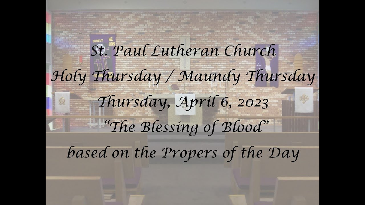 Worship Service - Holy Thursday / Maundy Thursday - YouTube
