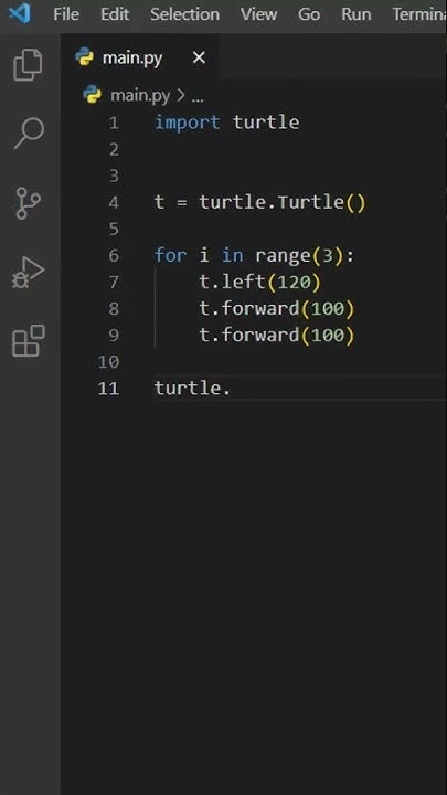 How to draw a triangle using turtle in Python - YouTube
