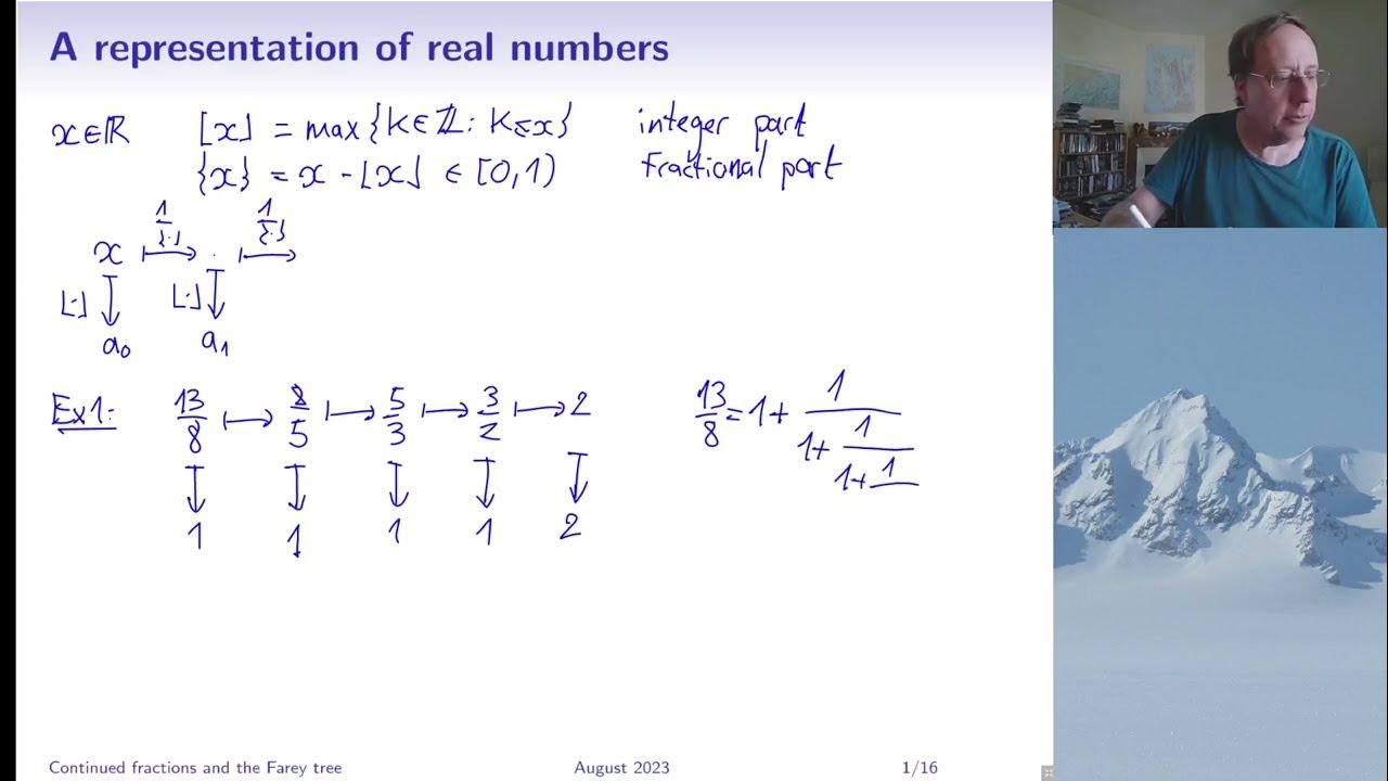Tutorial: A bit of number theory - Continued fractions and the Farey tree - YouTube