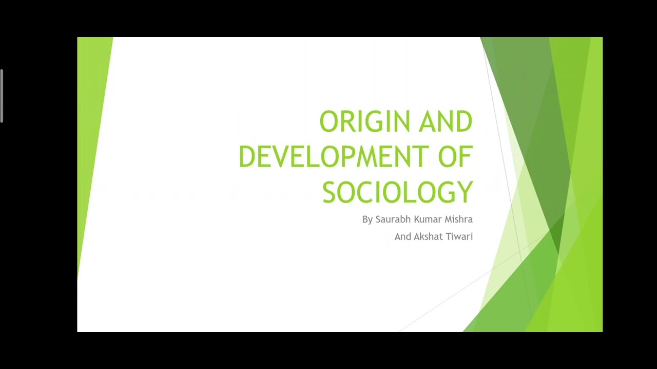 Origin and development of Sociology - YouTube