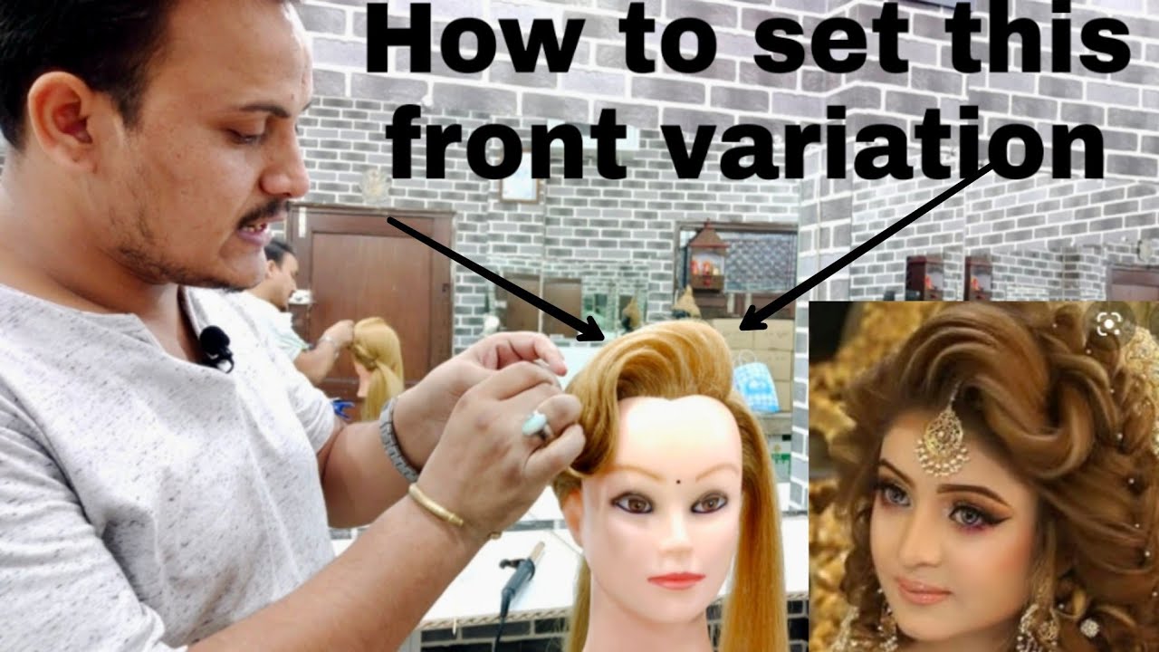 How to do front setting in hairstyling/ how to set front hairstyle ...