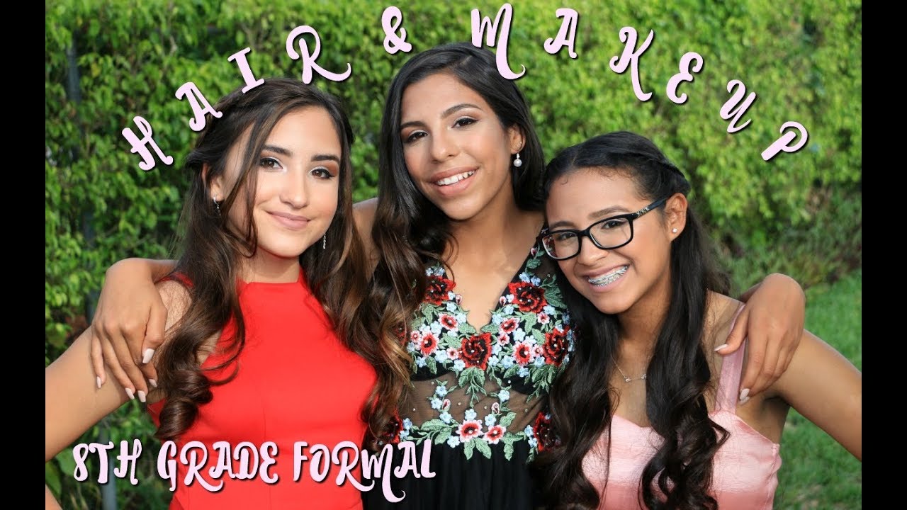 8TH GRADE PROM | MAKEUP & HAIR TUTORIAL | VLOG - YouTube