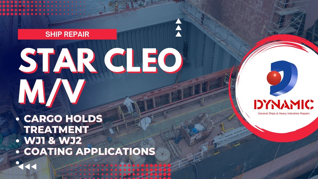M/V Star Cleo: Cargo Holds treatment, WJ1 & WJ2, Coating applications [4K] - YouTube