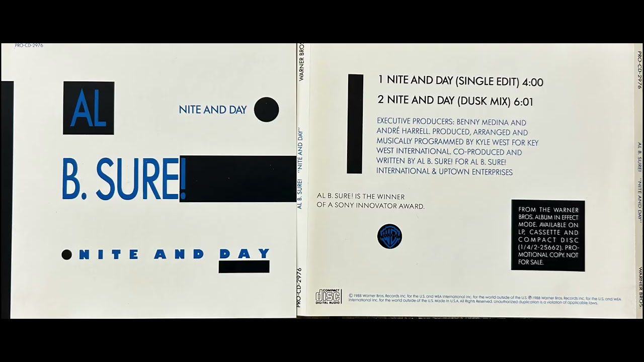 AL B. SURE! (2. NITE AND DAY - DUSK REMIX MIX - 1988 Radio Promotional ...