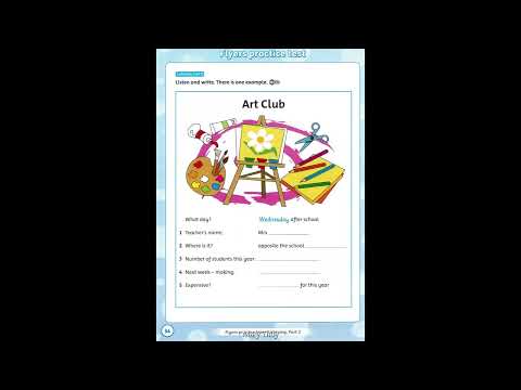 Get ready for Flyers 2nd - Unit 4: At school - Page 34 - Track 16