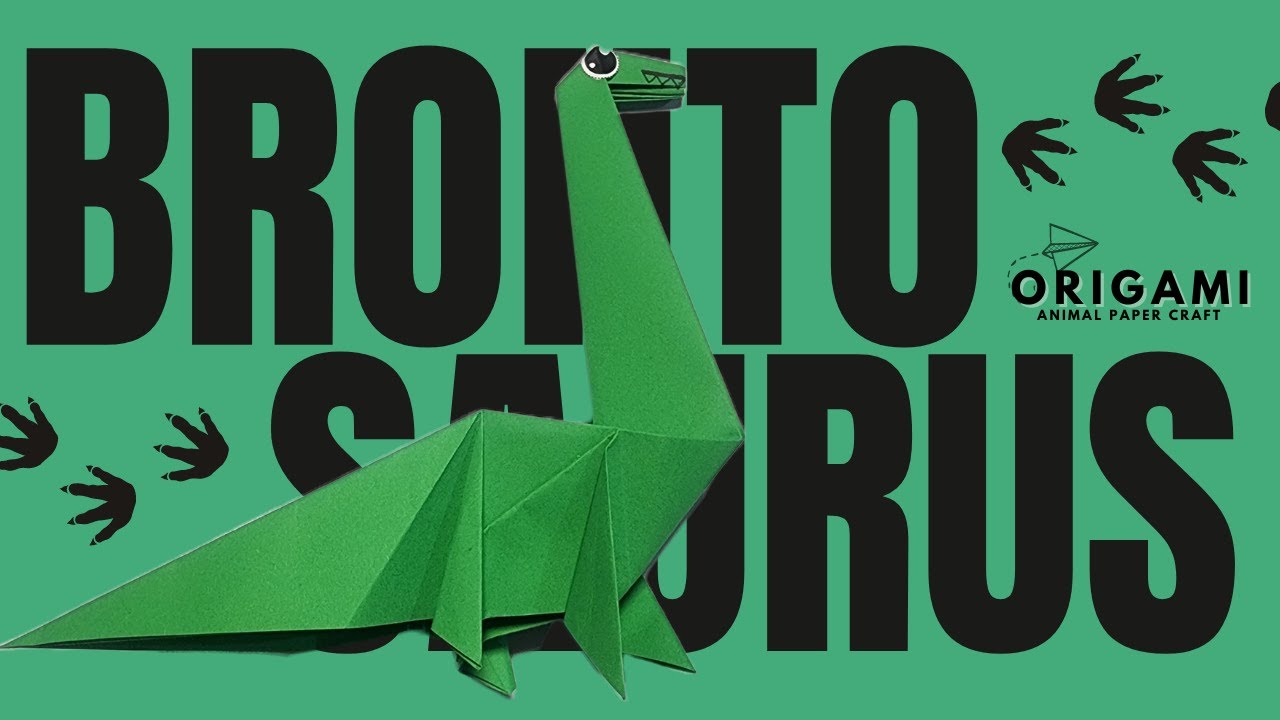 Origami Dinosaurs - BRONTOSAURUS ORIGAMI: Create A Jurassic World - YouTube
