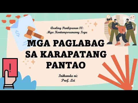 PAGLABAG SA KARAPATANG PANTAO I GRADE 10 - YouTube