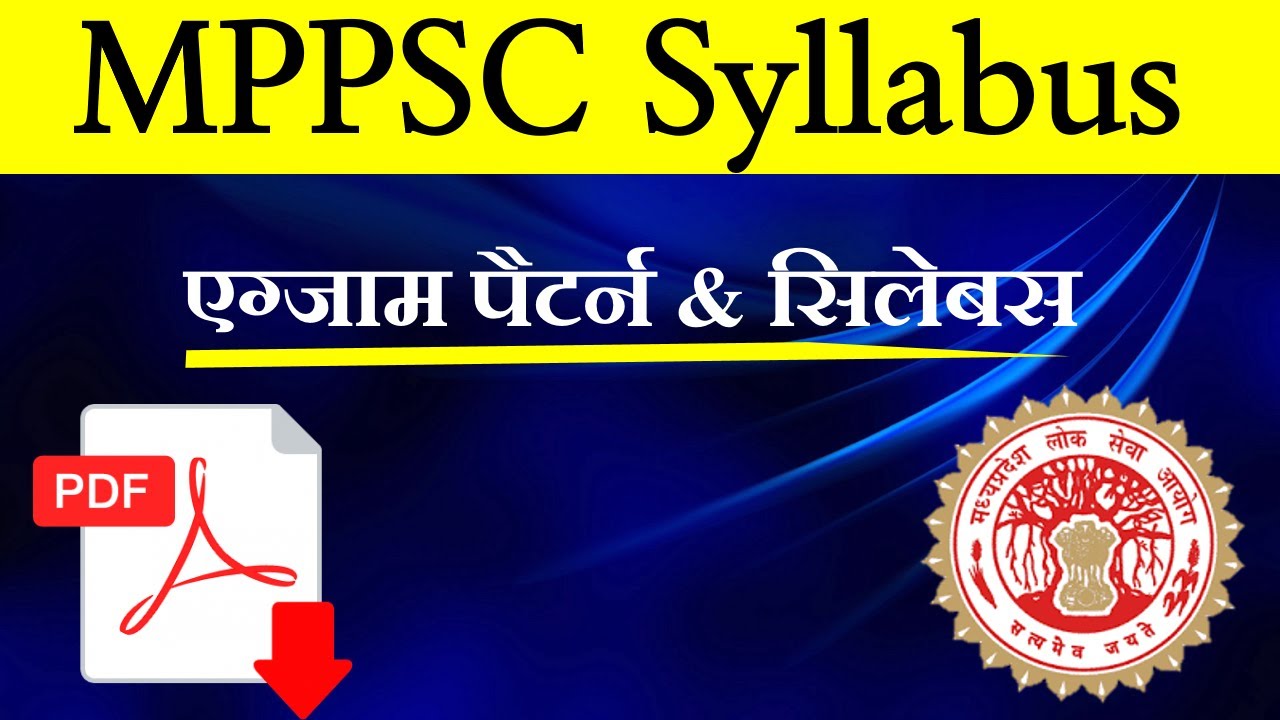 MPPSC syllabus 2023 in Hindi & English | MPPSC prelims syllabus 2023 ...
