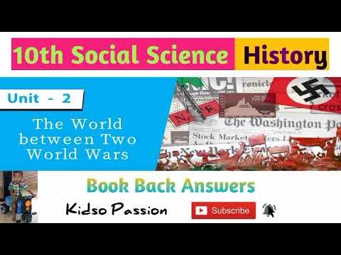 10th Std Social Science History Unit 2 The World Between Two World Wars ...