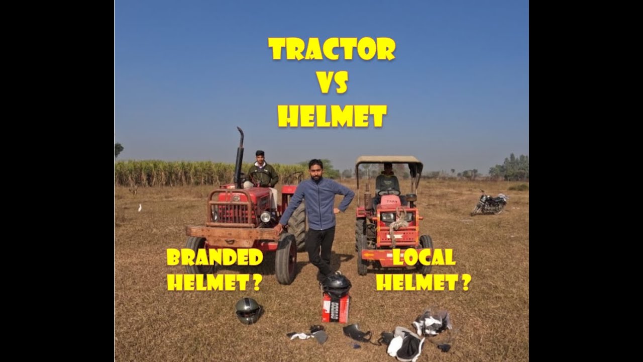 Tractor Vs Helmet I Build Quality Test I चल्लन बचाएँ या जान ? #crazyGTR ...
