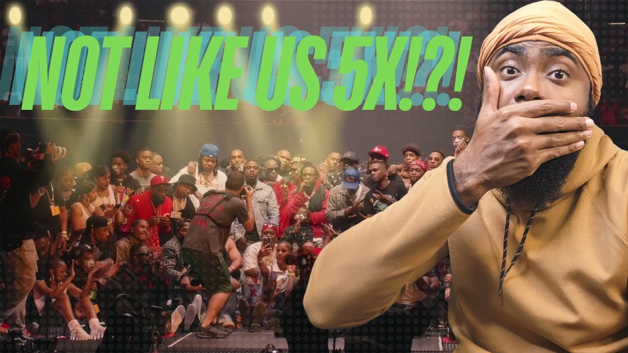 HE'S CRAZY!! | Kendrick & Friends - Not Like Us LIVE - 5 Times in a row ...