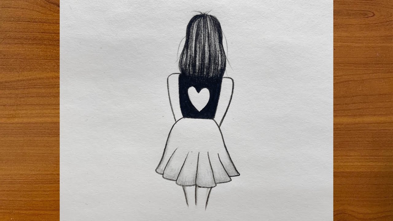 Very Easy Girl Drawing | GirlDrawing Step By Step |Pencil Drawing - YouTube