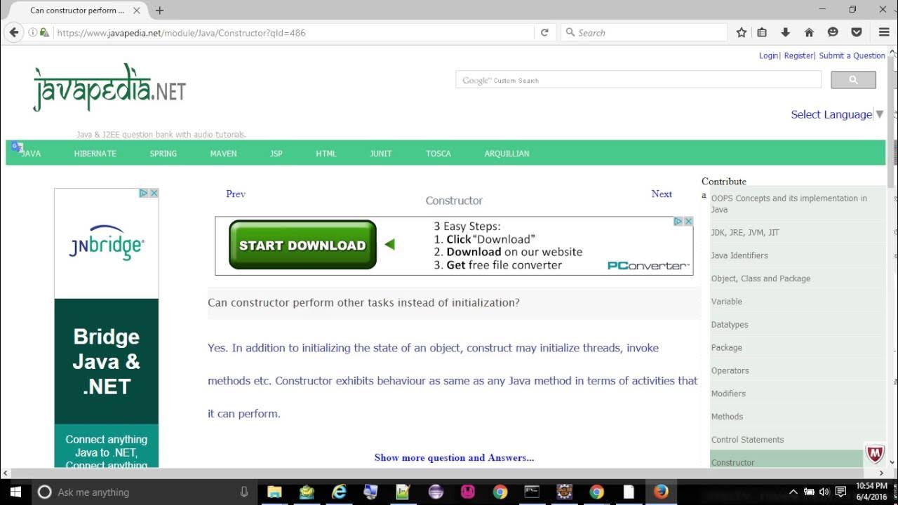 Can constructor perform other tasks instead of initialization? - javapedia.net - YouTube