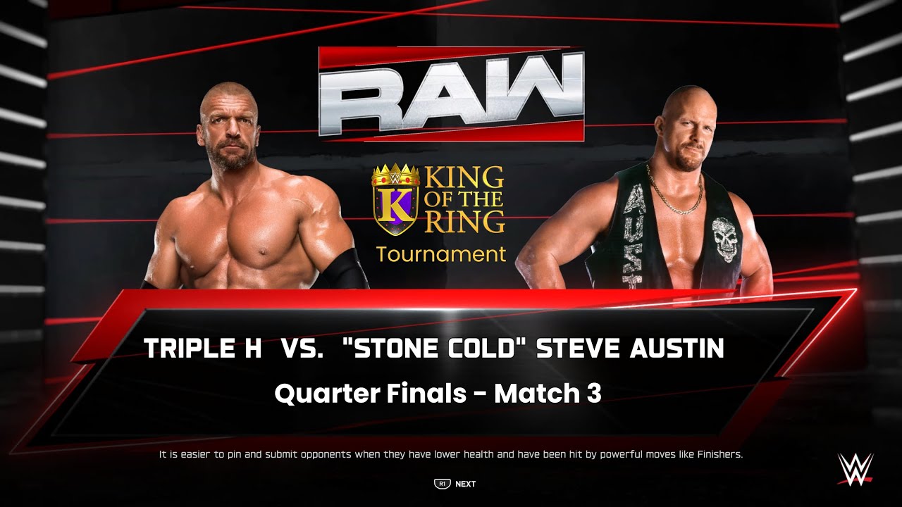 Triple H vs. Steve Austin - King of The Ring Tournament | Quarter ...