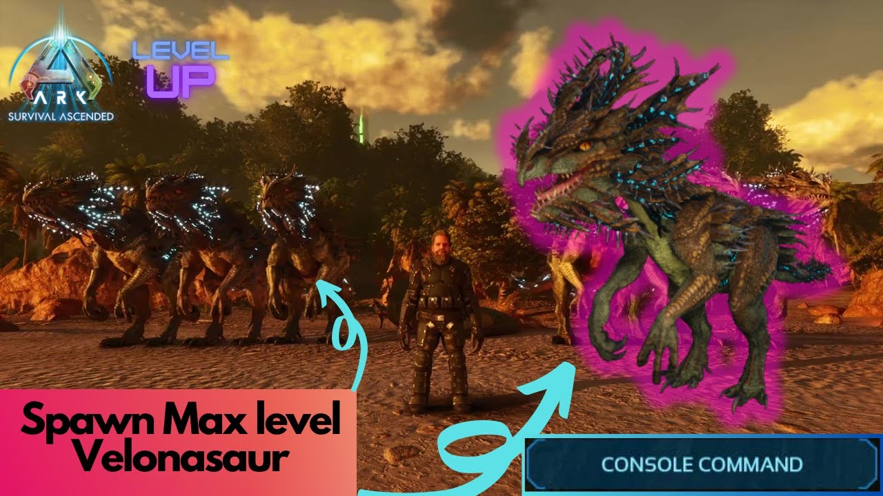 Tamed Velonasaur Spawn Command | Ark Survival Ascended - YouTube