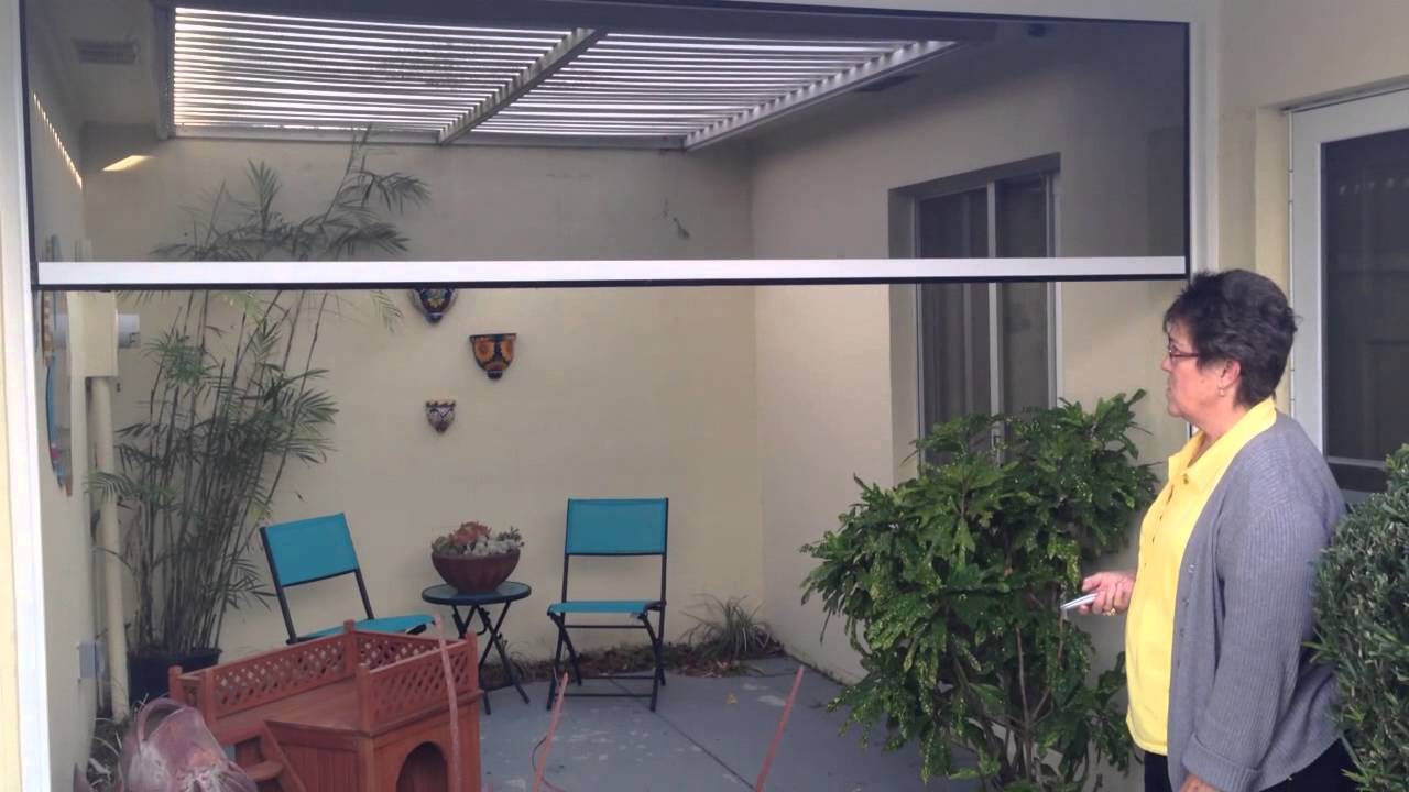 Zip Tex Exterior Rolling Solar Screen - YouTube