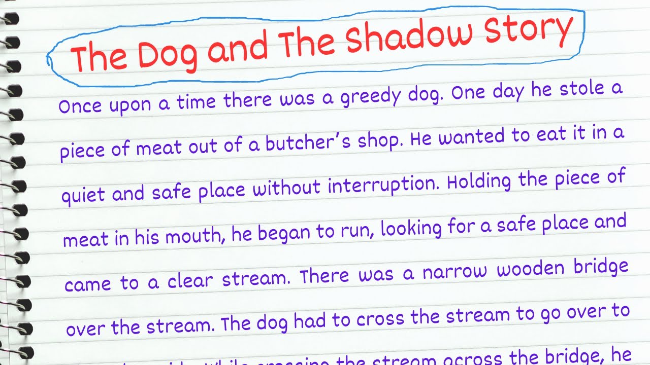 The Dog and The Shadow Story Writing - YouTube
