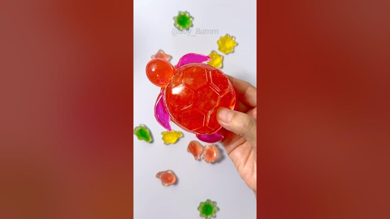 대왕 거북이 젤리 말랑이 만들기🐢big Turtle Gummy Squishy Diy With Nano Tape 실리콘테이프