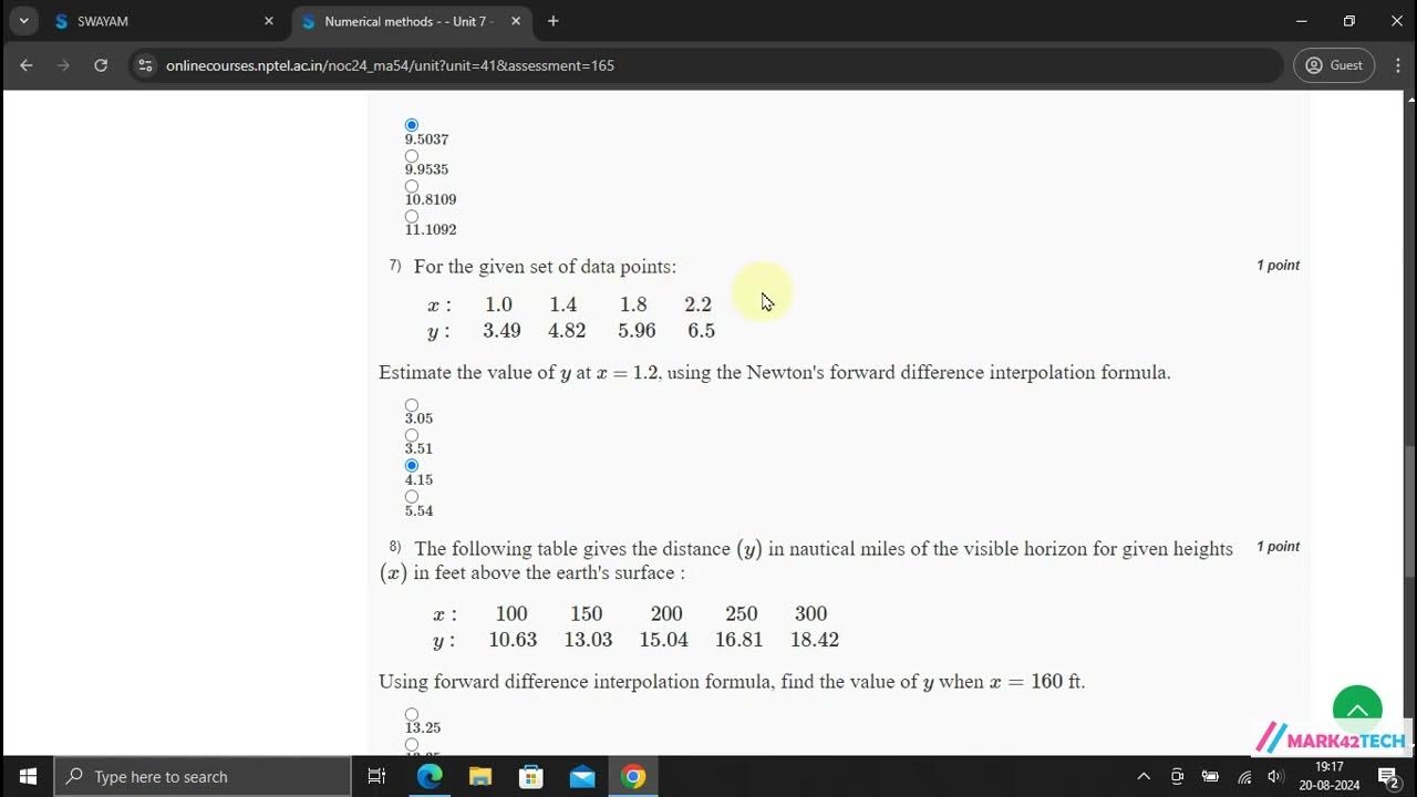 NPTEL Numerical Methods Week4 Assignment 4 Solution July 2024 - YouTube