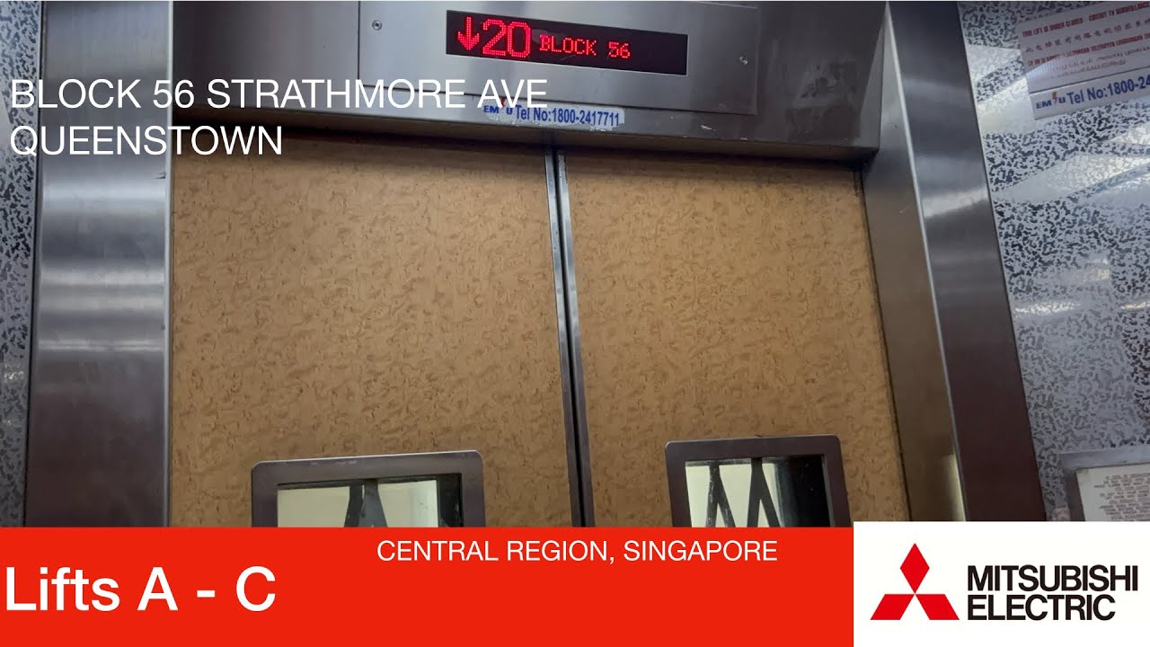 HDB Block 56 Strathmore (Queenstown) || Mitsubishi Elevator - YouTube