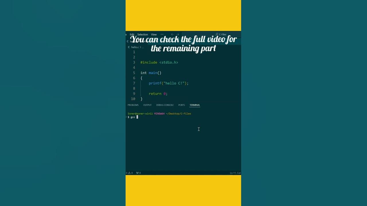 Compile And Run C Files Using Terminal Codinginc Programming Coding Terminal Clanguage