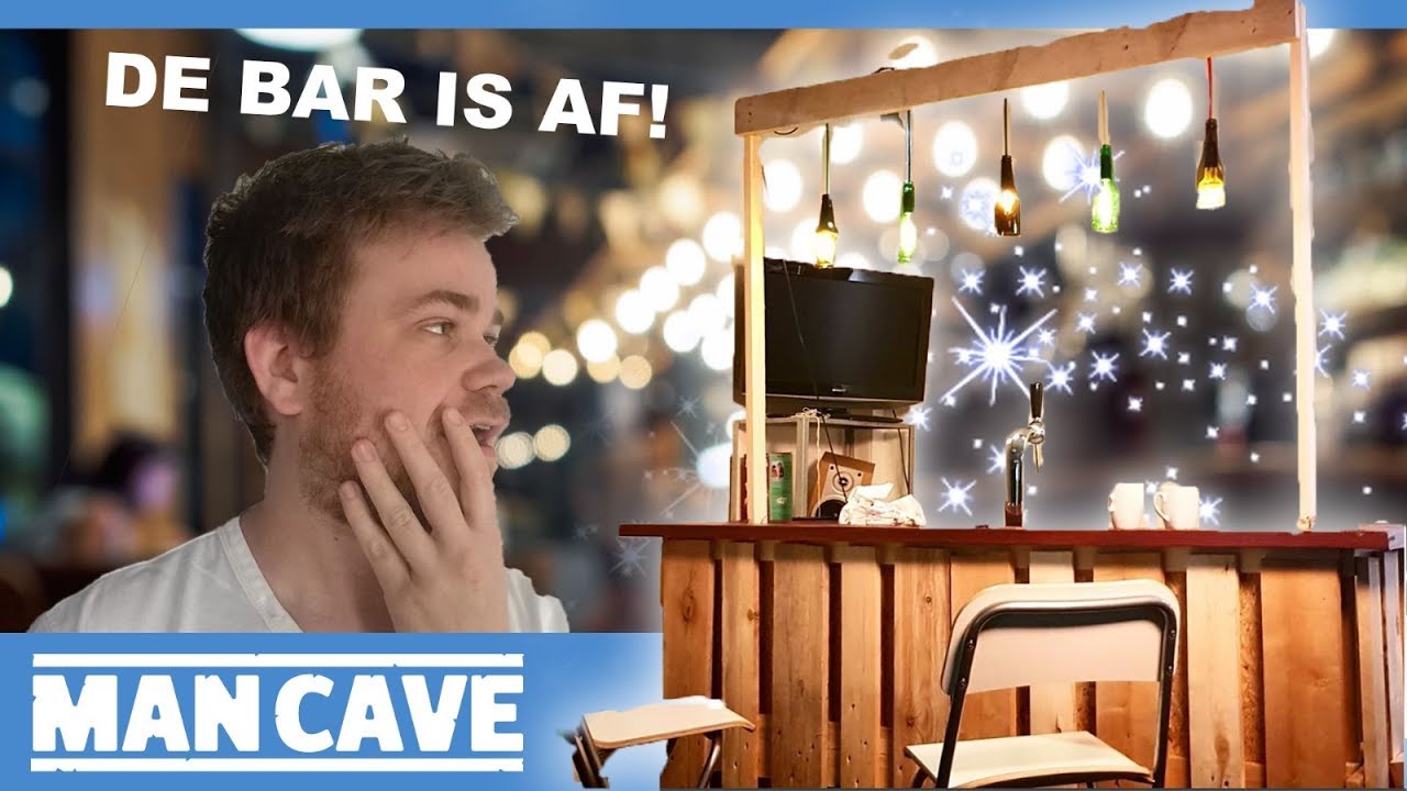 Mancave decoraties! - Bar bouwen deel 3 - YouTube