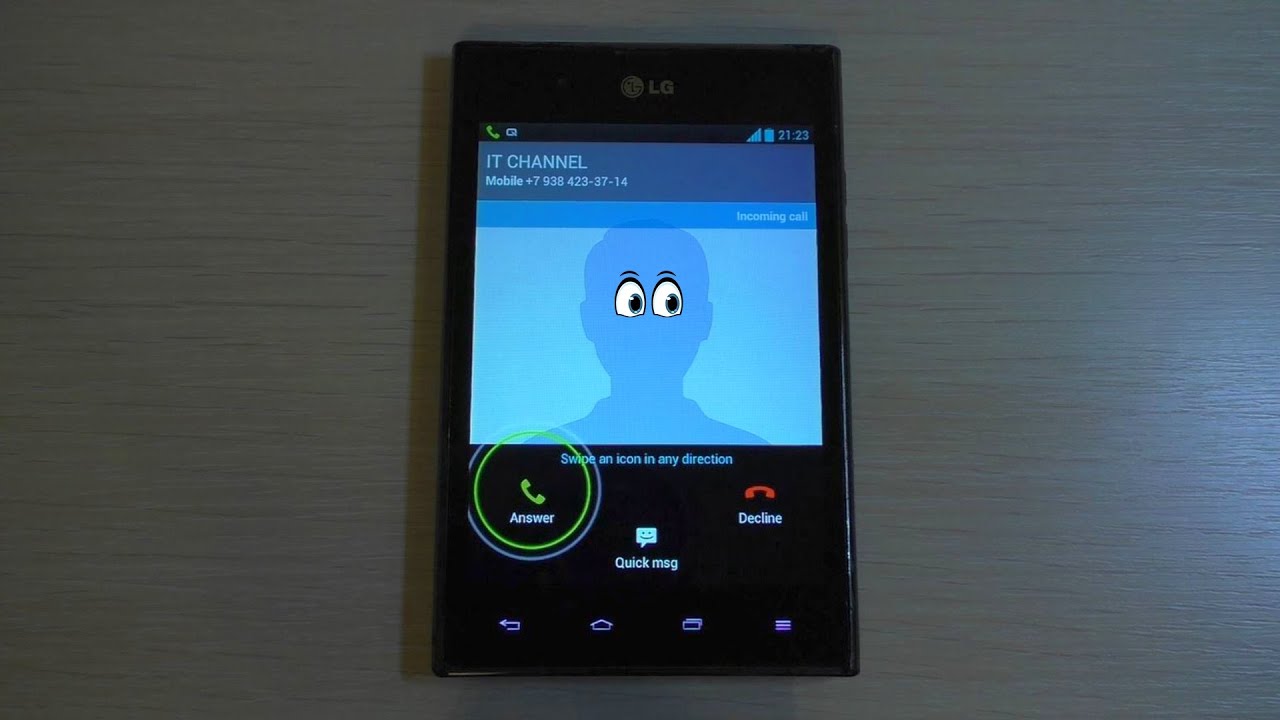 LG Optimus Vu Incoming Call - YouTube