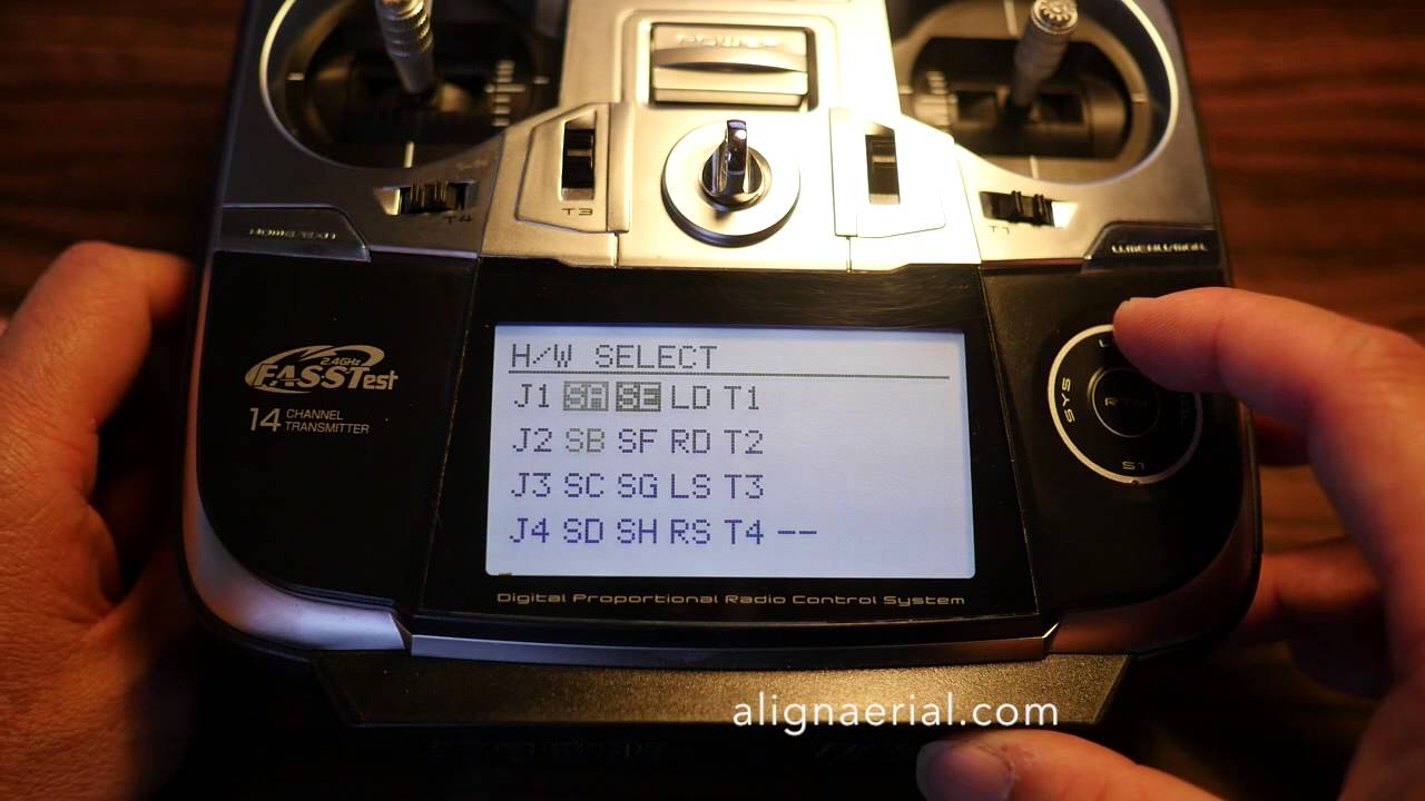 Futaba 14SG Setup for Align APS-M - YouTube