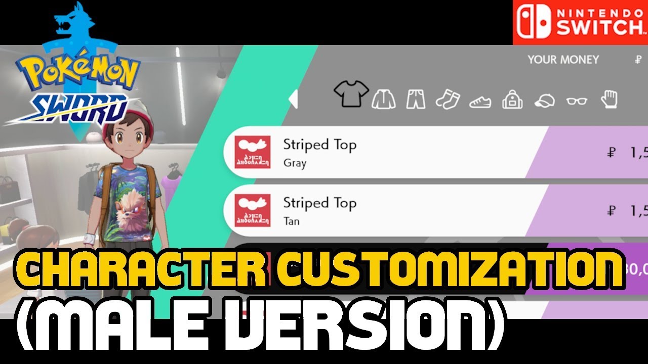 Pokémon Sword & Shield (Switch) [1080p60] - Character Outfit ...