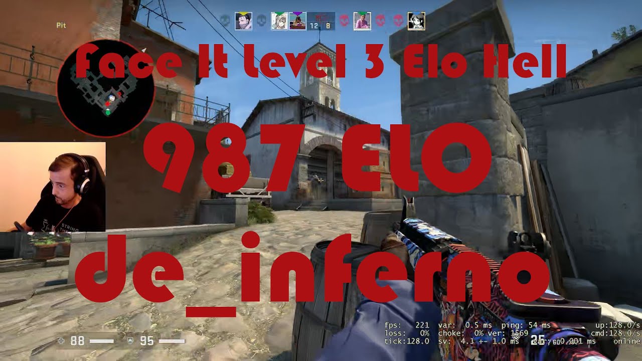 Face It Level 3 Elo Hell - Road to Level 4 - de_inferno - 987 ELO - YouTube