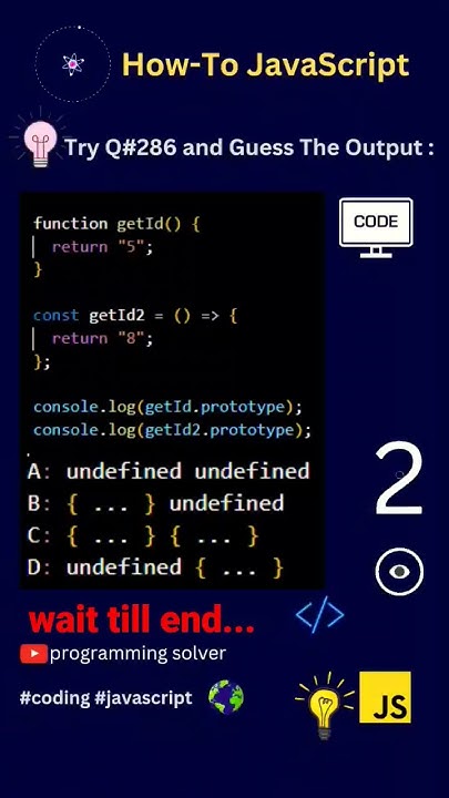How To Code Javascript Q286 Try Solve And Guess The Output Shorts Coding Programming 