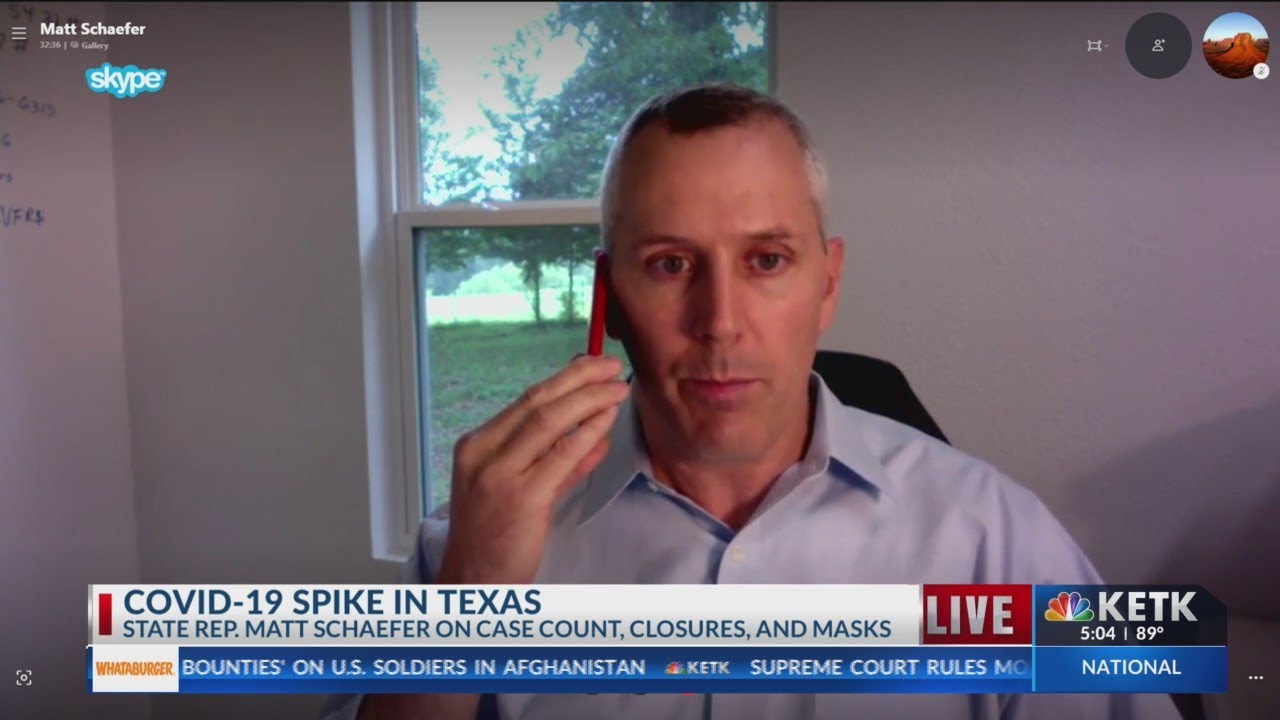 State Rep. Matt Schaefer responds to the rising COVID-19 cases in Texas ...
