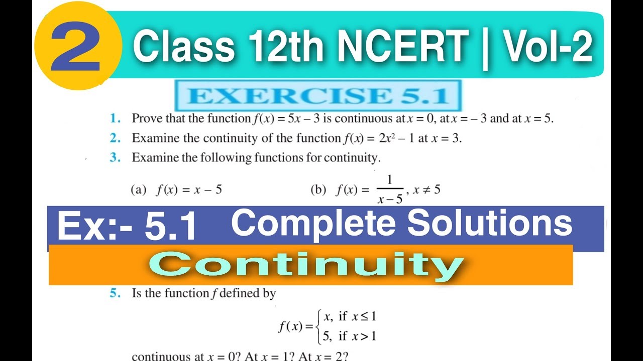 Continuity Ex 51 Complete Solutions Ii Continuity