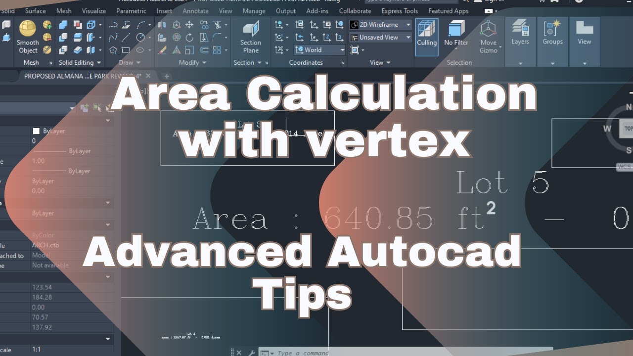 Finding Area from vertex to vertex | AutoCAD Advanced Tips - YouTube