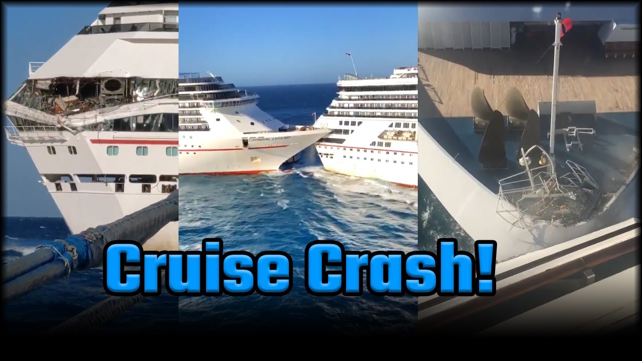 Carnival Cruise Ship Crash in Mexico | Multiple Angles - YouTube