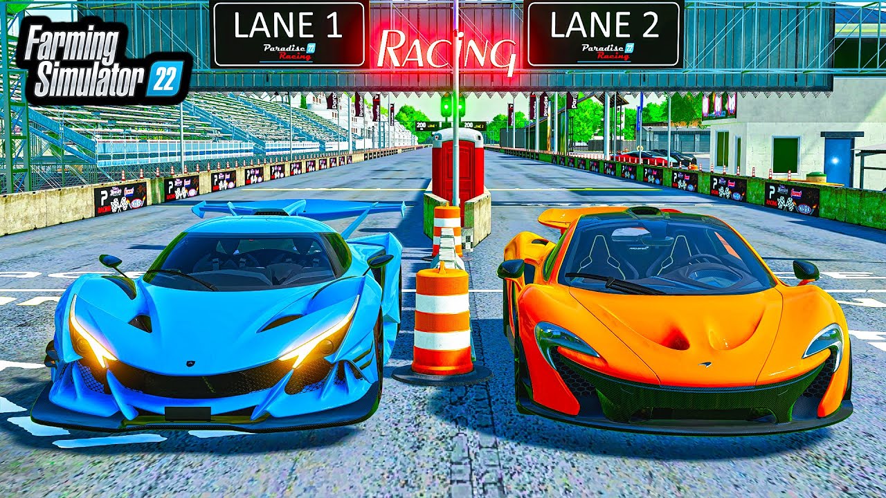 DRAG RACING MILLION DOLLAR HYPER-CARS! (MCLAREN P1 + APOLLO) | FS22 ...