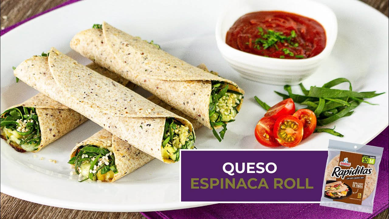 Receta de rollo de queso con espinaca - YouTube