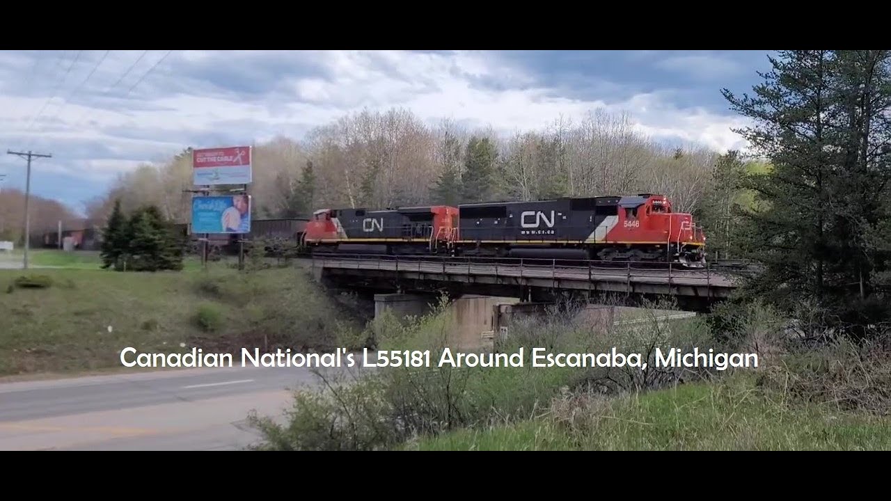 Canadian National's L55181 Around Escanaba, Michigan - YouTube