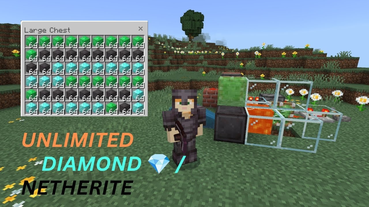 Minecraft Netherite/Diamond💎 Farm Tutorial in Minecraft Bedrock - YouTube
