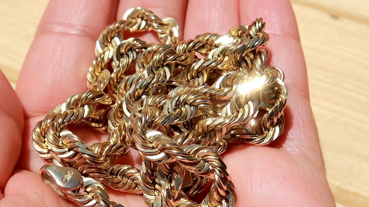 6mm Gold Rope Chain Review - YouTube