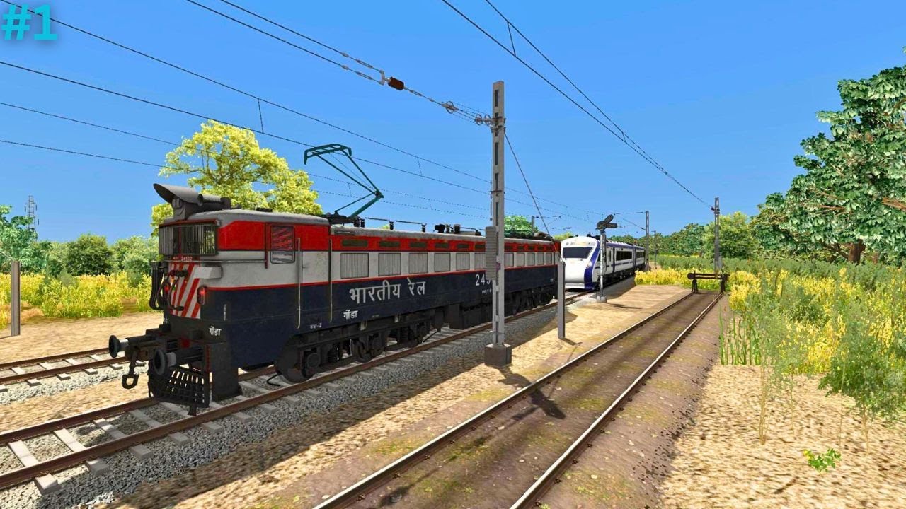 WAG 7 SHUNTING VANDE BHARAT EXPRESS TRAIN | BUMPY RAILROAD | Train ...