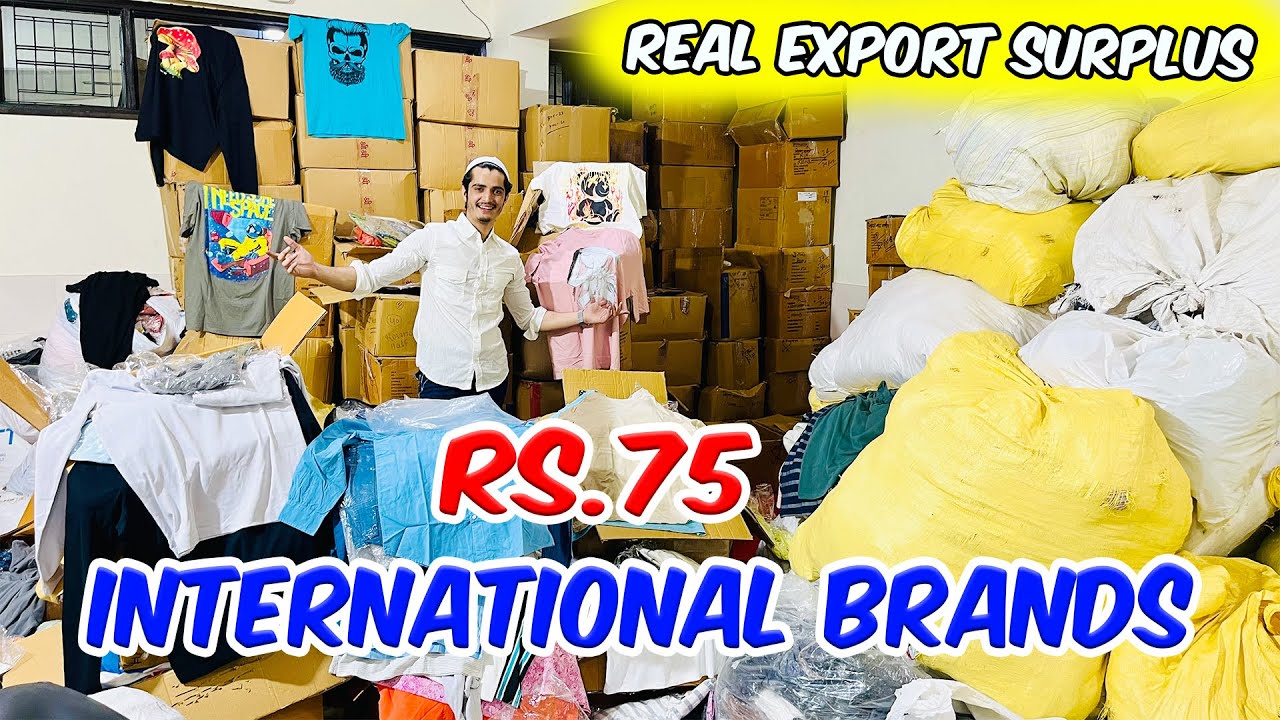 Real Export Surplus starting Rs.75 only😱 International Brand with Dollar Mrp Mens ladies kids ...