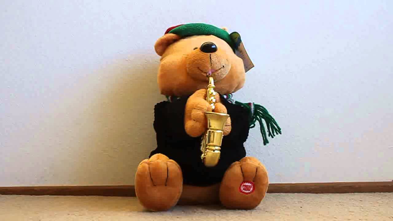 Saxophone Playing Christmas Teddy Bear - YouTube
