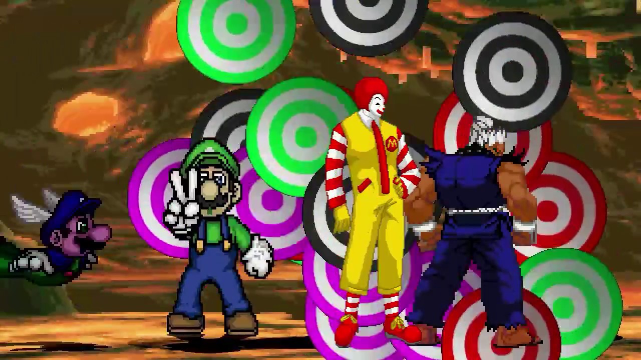 AN Mugen Request #1063: Luigi, Evil Mario, Dark Donald, Shin Akuma VS ...