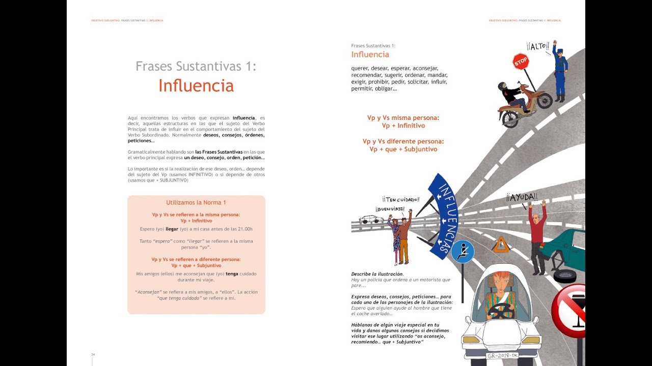 VERBOS DE INFLUENCIA CON INFINITIVO Y SUBJUNTIVO - YouTube
