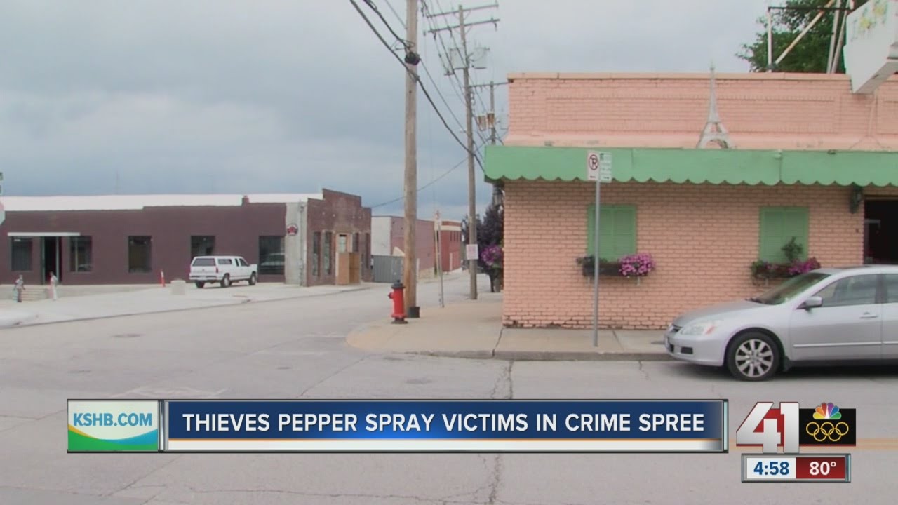 Thieves allegedly pepper spray victims in crime spree - YouTube